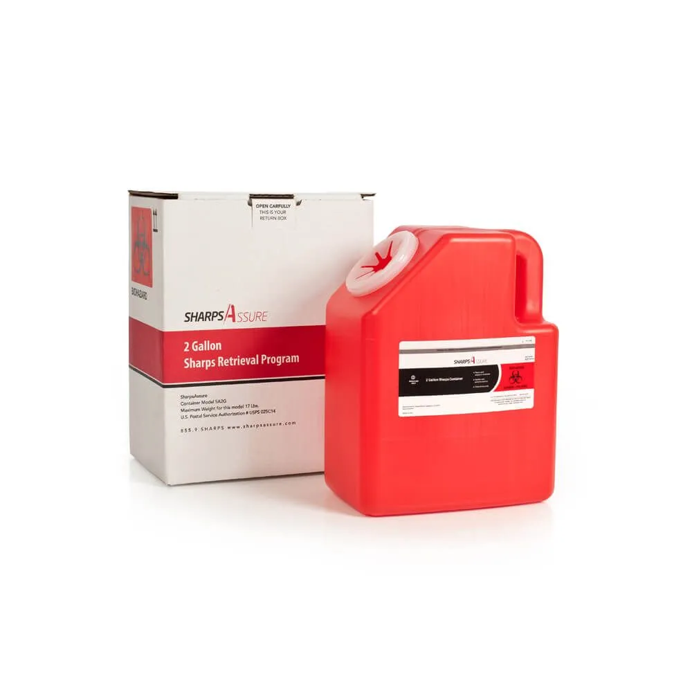 2 Gallon Sharps Assure© Biohazard by Mail – Prime Natural Foods